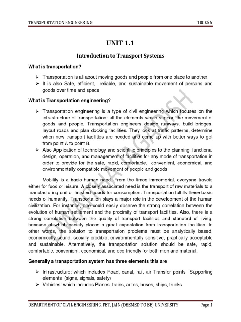 Civil Engineering Transport Guide | PDF | Transport | Rail Transport