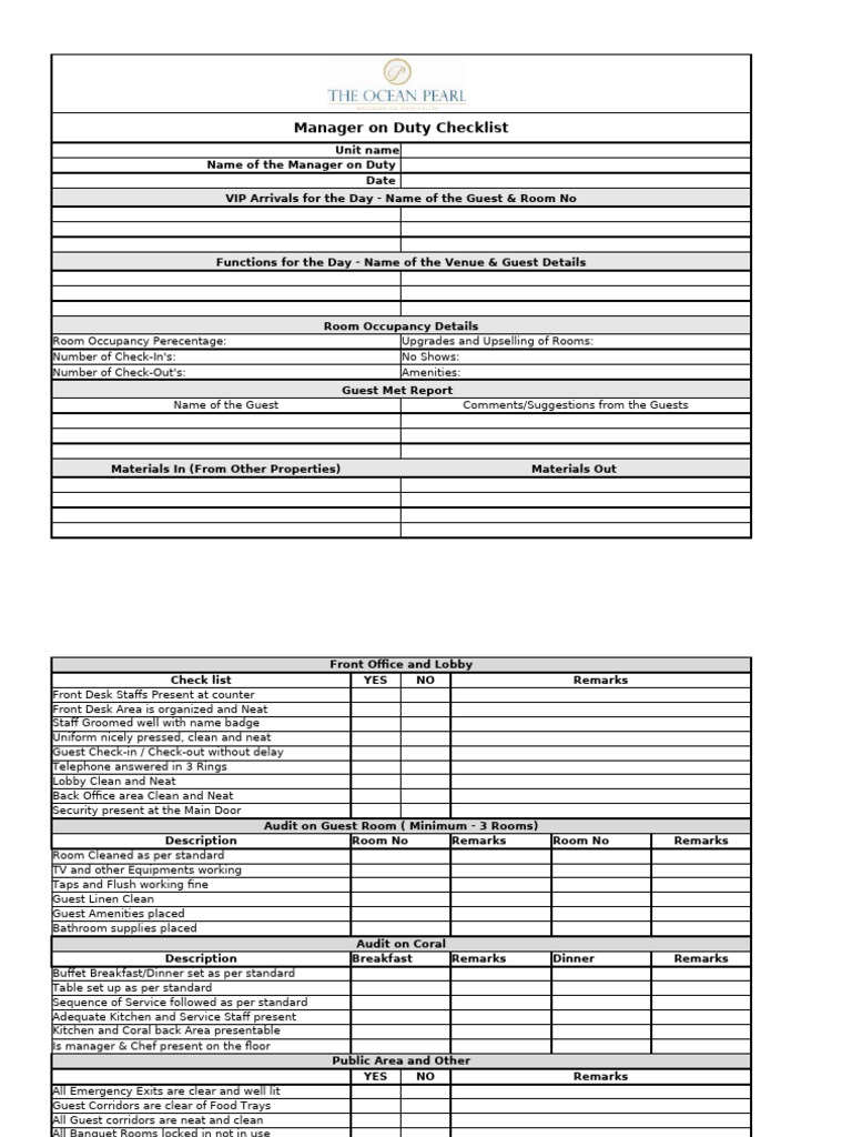 MOD Checklist. | PDF