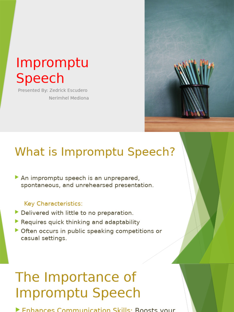 Impromptu-Speech | PDF