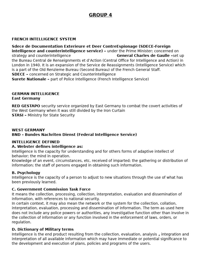 Group 4-1 | PDF | Intelligence | Information