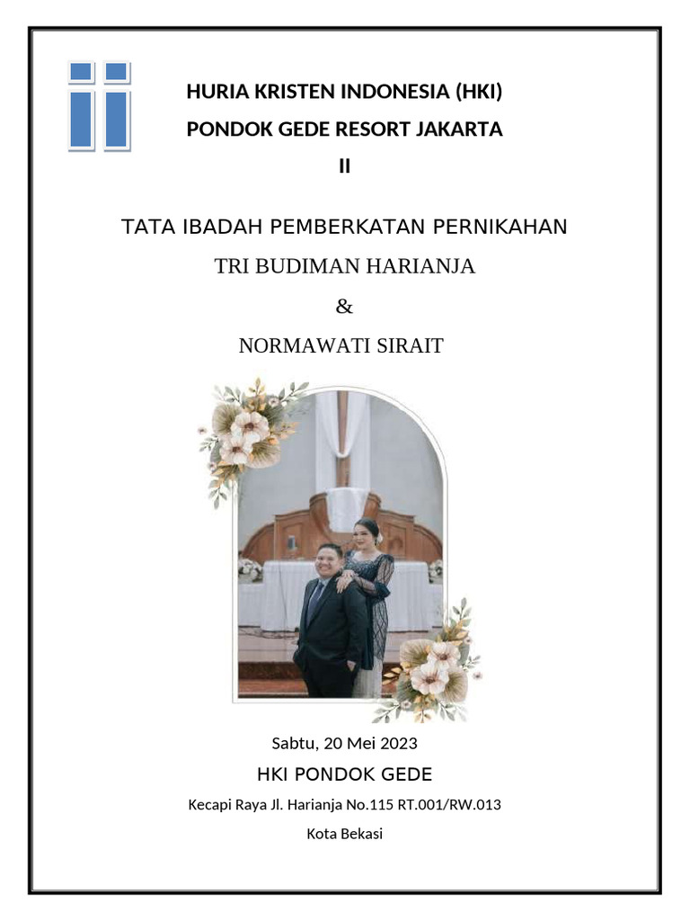 Tata Ibadah Pernikahan Tri Harianja FIX2-1 | PDF