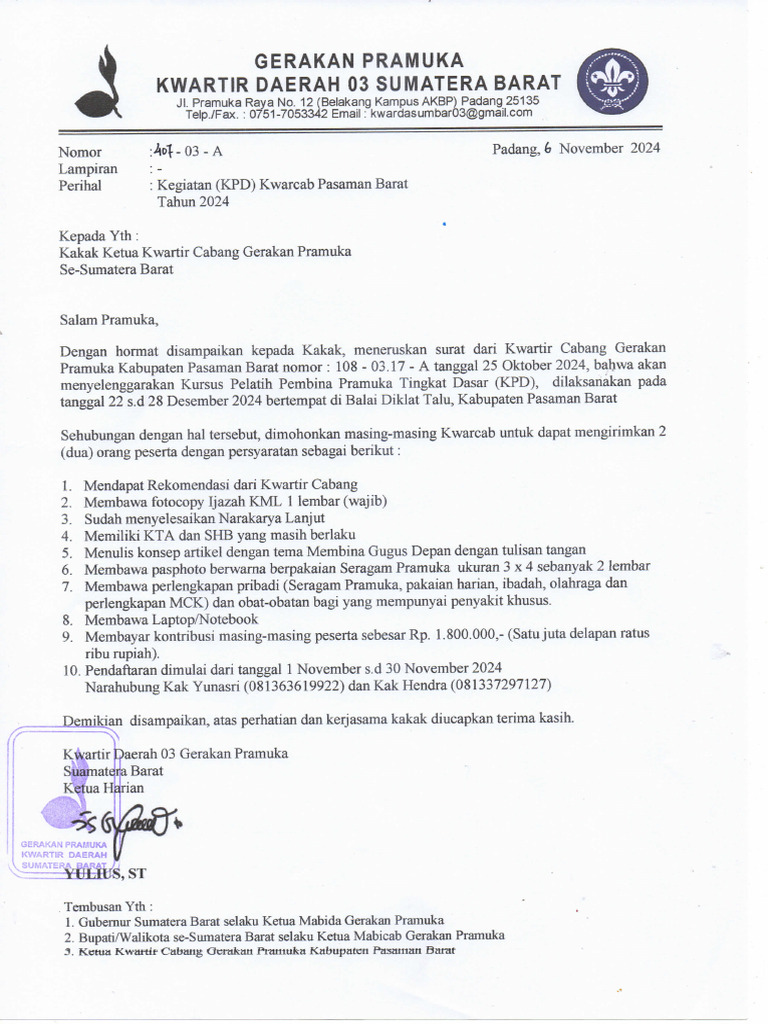 Giat KPD PasBar Tahun 2024 | PDF