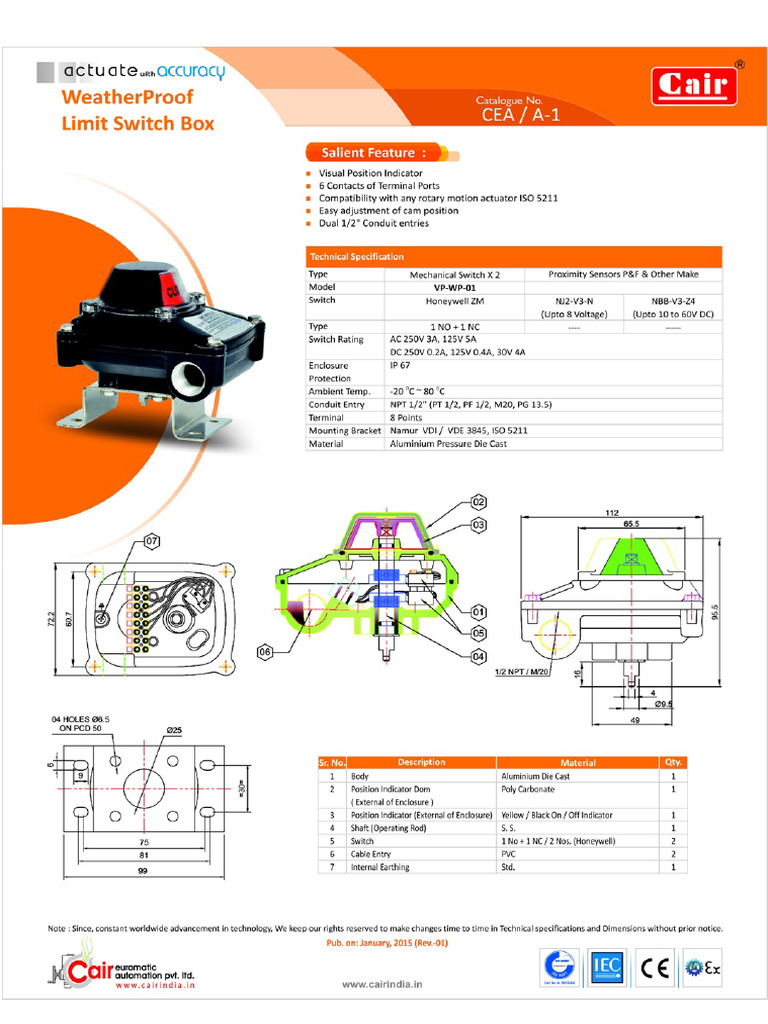 All Limit Switch Catalog | PDF