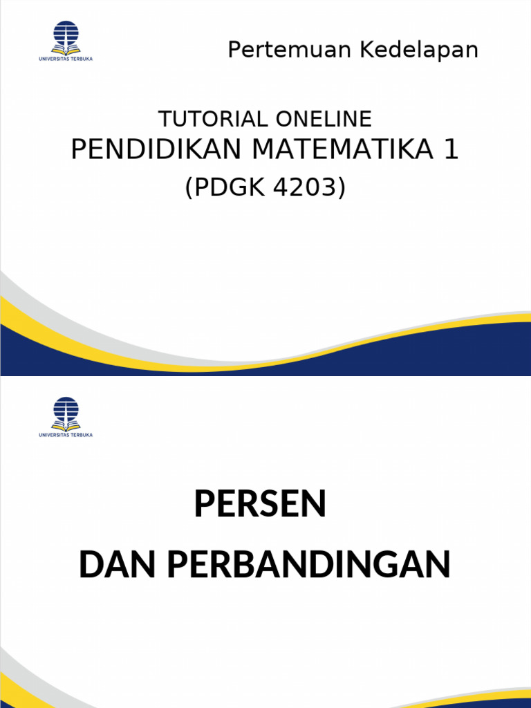 Tutorial Persen & Perbandingan | PDF