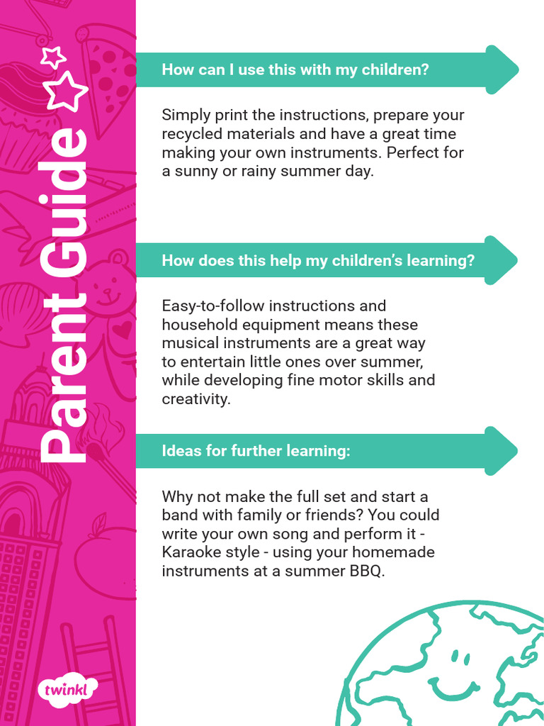 T Par 675 Make Your Own Musical Instruments Craft Instructions - Ver ...