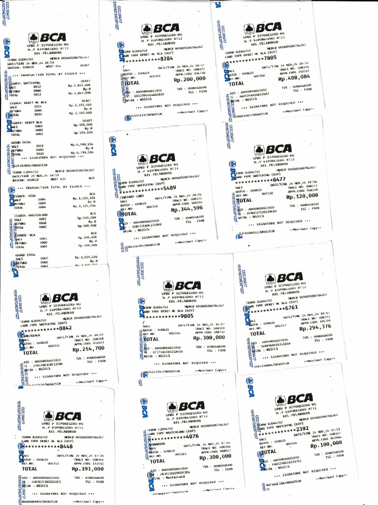 Struk BCA Batch 20 TGL 24-11-2024 | PDF