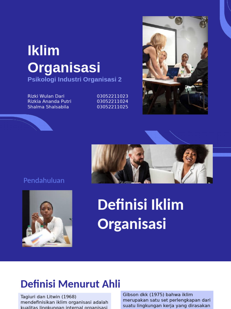 Kelompok 5 - Pio 2 - Iklim Organisasi | PDF