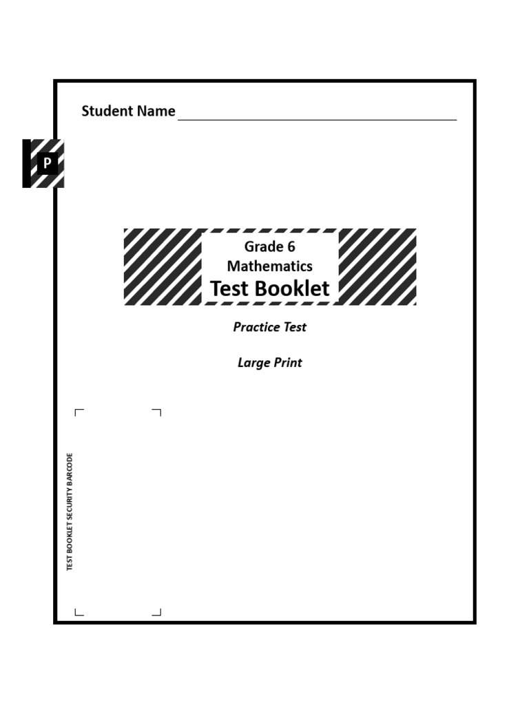 Grade 6 Mathematics Practice Test | PDF | Numbers | Hiking