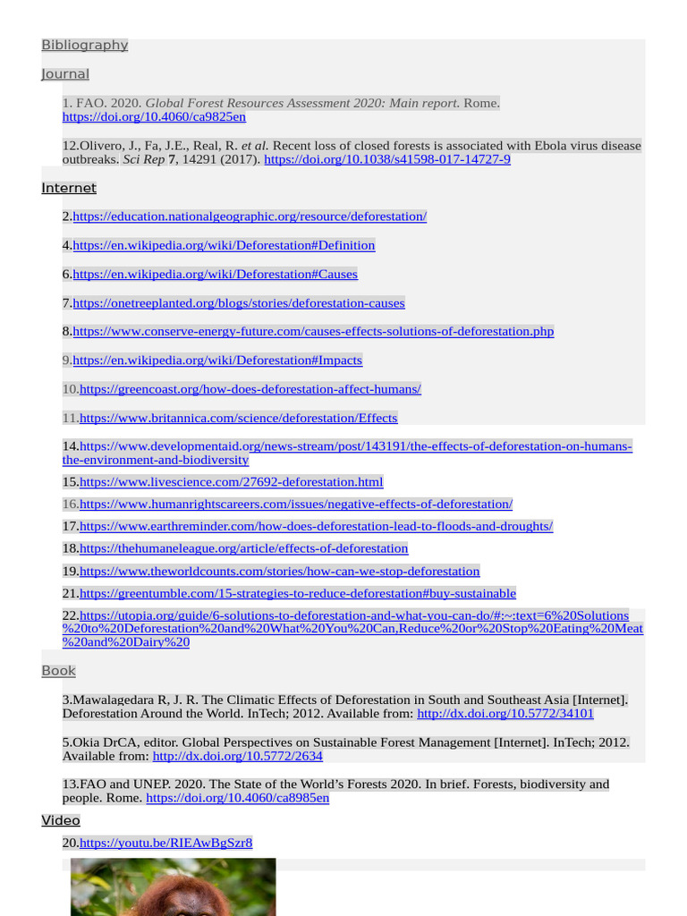 Bibliography Deforestation | PDF | Deforestation | Forests
