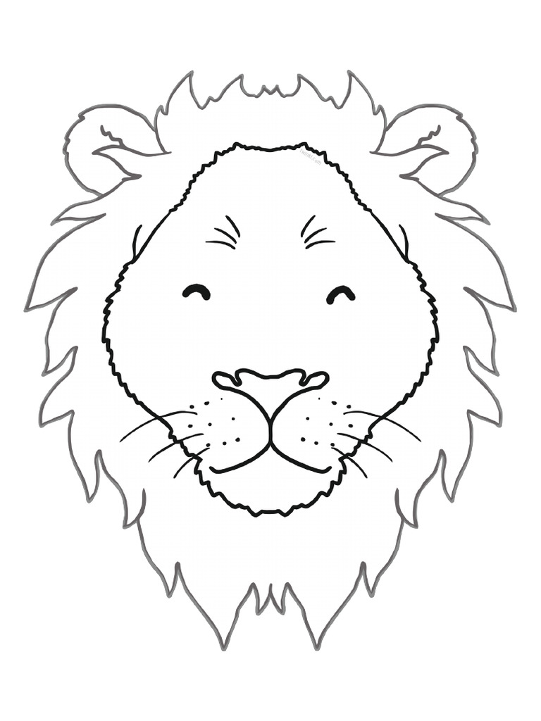 Lion Face Template | PDF