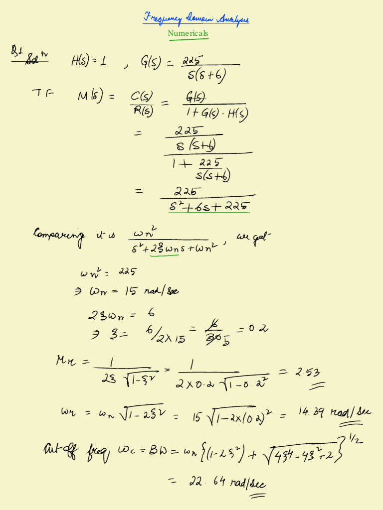 Frequency Domain Analysis - Numerical | PDF