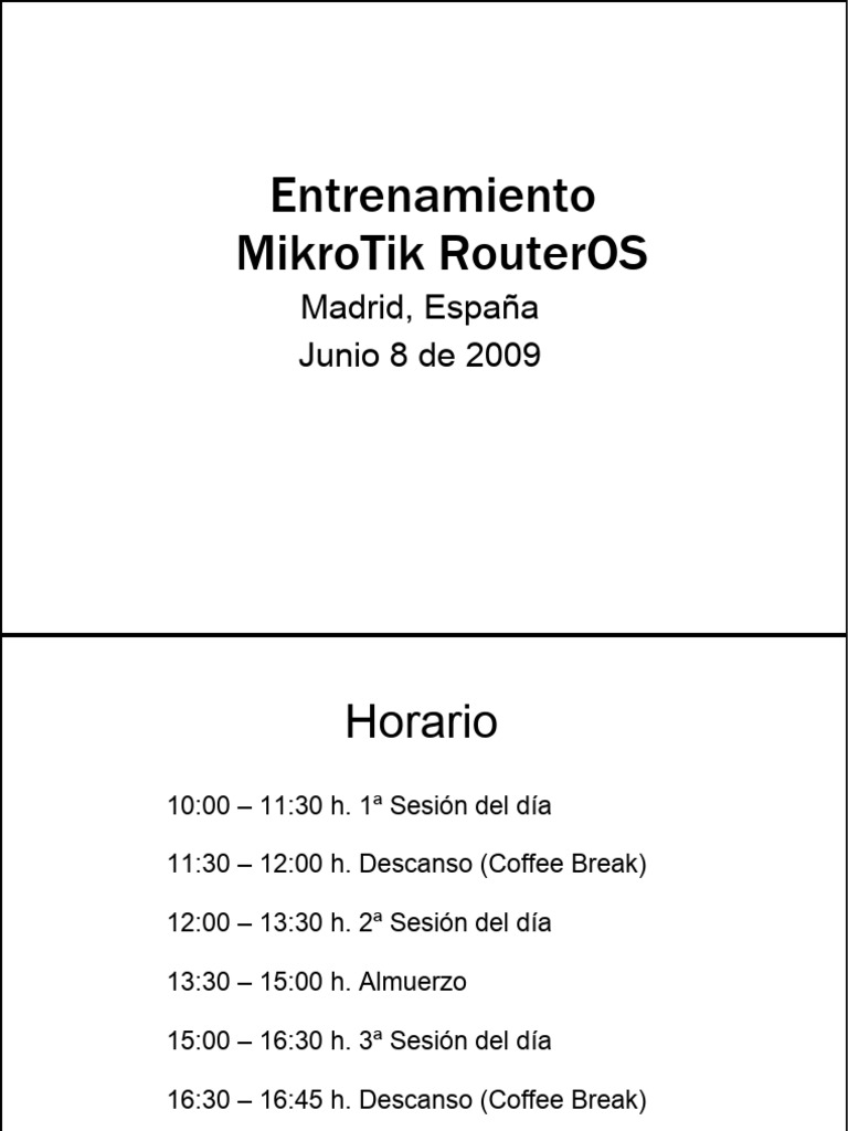 Mikrotik 1 Curso 2009 Basicos y Setup Inicial | PDF | Dirección IP ...