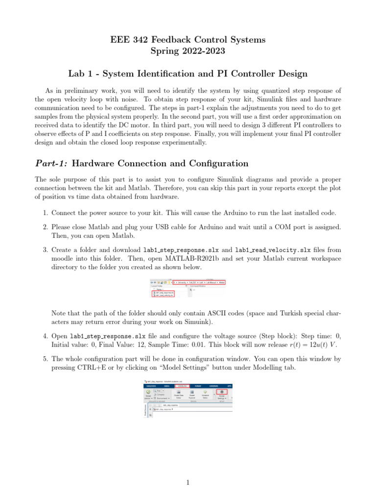 Eee342 Lab1 Manual | PDF | Computing | Applied Mathematics