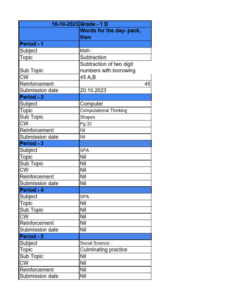 Grade 1 Daily Lesson Plan | PDF