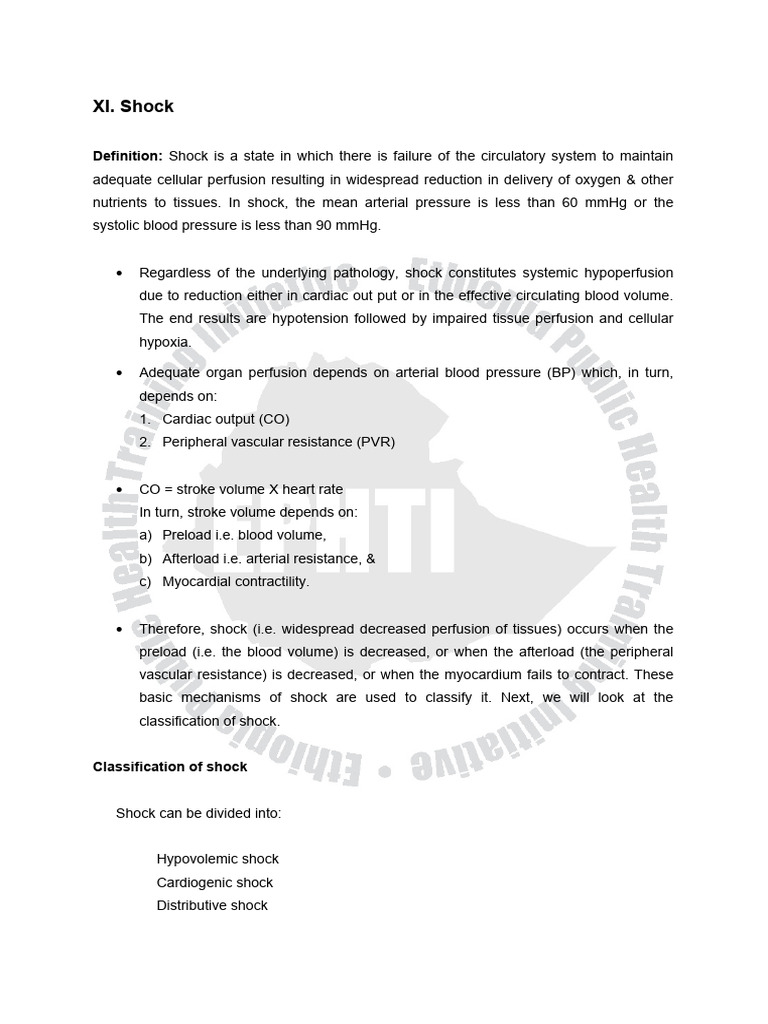 Shock Easy Notes | PDF | Shock (Circulatory) | Blood Pressure