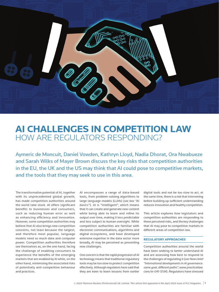 AI Challenges in Competition Law Mar24 | PDF | Artificial Intelligence ...
