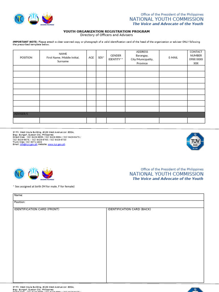 2024 YORP Directory of Officers and Adviser | PDF | Crime & Violence | Justice