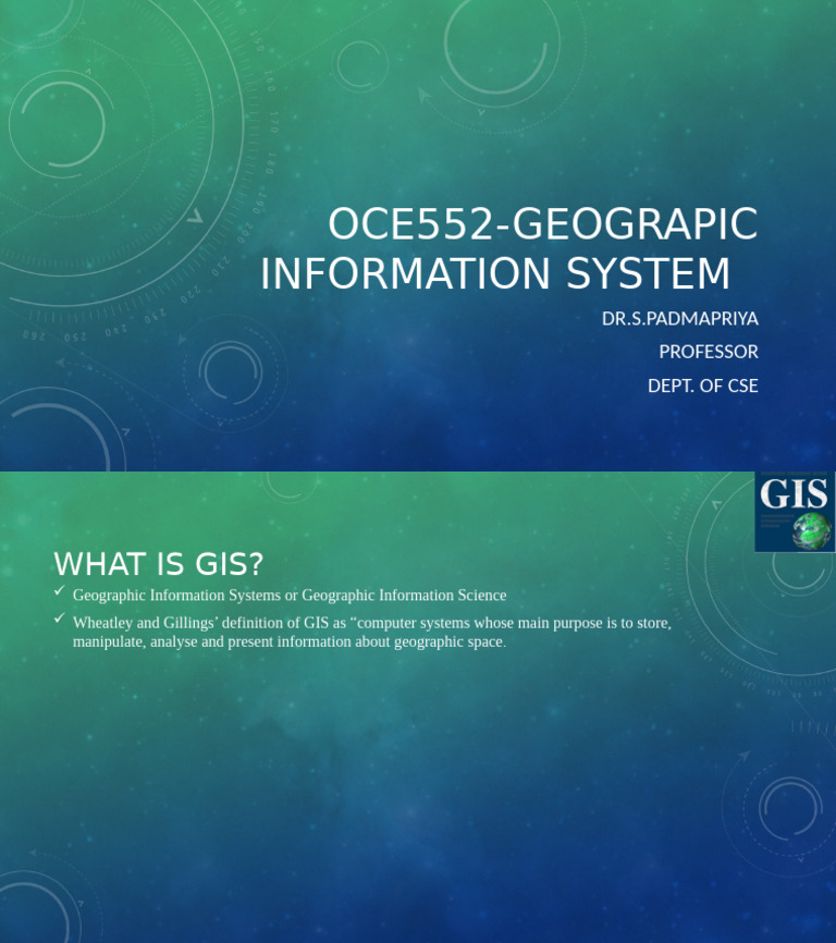 Oce552 Geograpic Information System Pdf