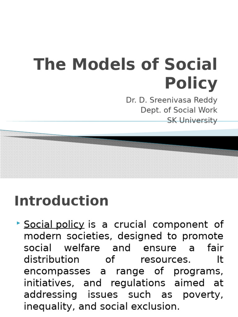 Models of Social Policy Explained | PDF | Welfare | Policy