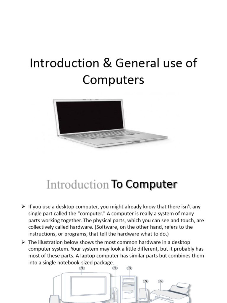 Introduction & General Use of Computers | PDF | Disk Storage | Computer Data Storage