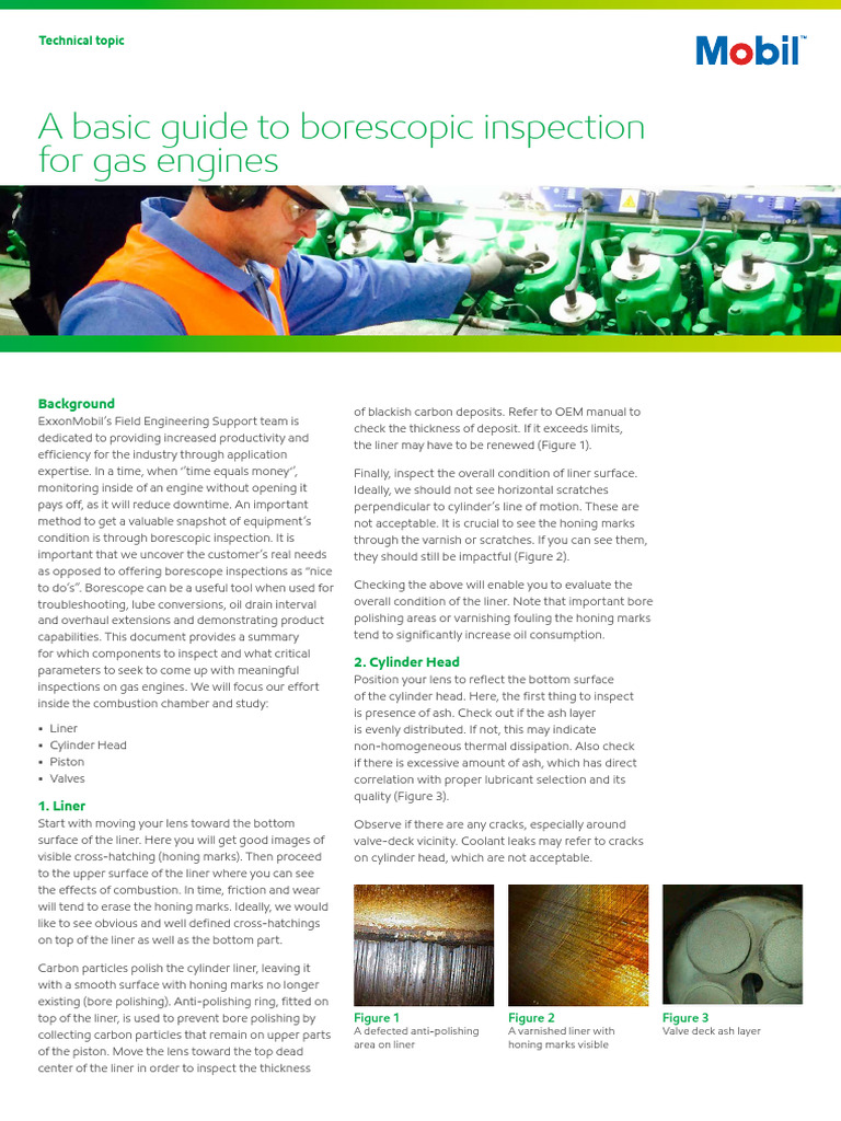 Technical Topic Borescopic Inspection v2 | PDF | Piston | Cylinder (Engine)
