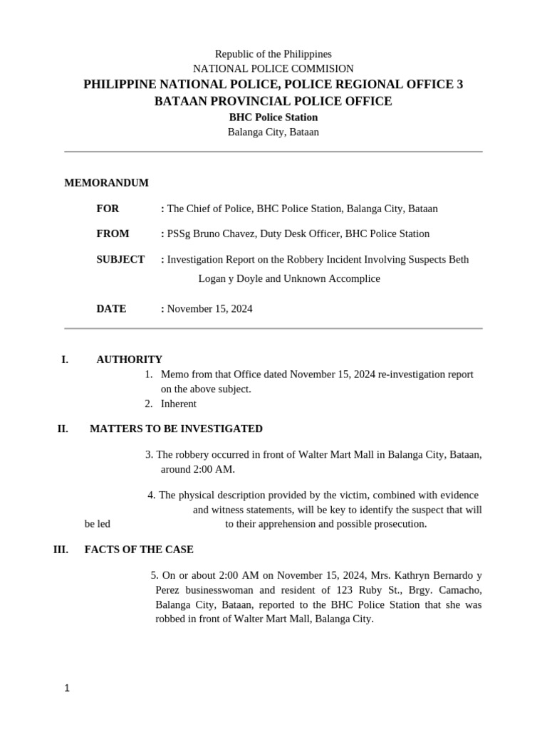 Investigation Report | PDF | Police | Law Enforcement