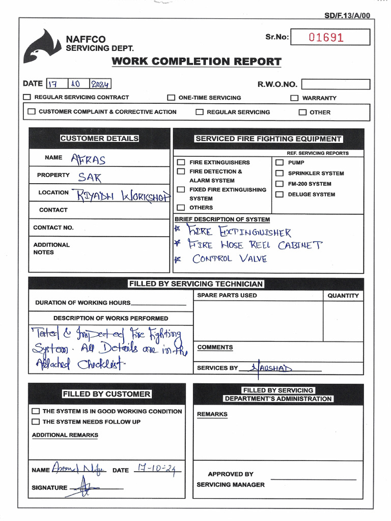 Work Completion Report | PDF