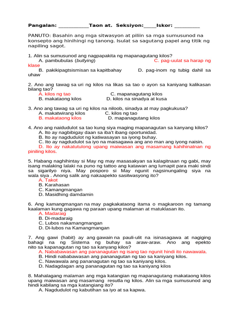 Esp 10 - Q2 Reviewer | PDF