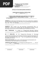 Resolution Adopting The BDP | PDF | Government