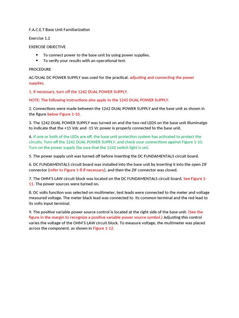 Avio 1 Report | PDF | Resistor | Power Supply