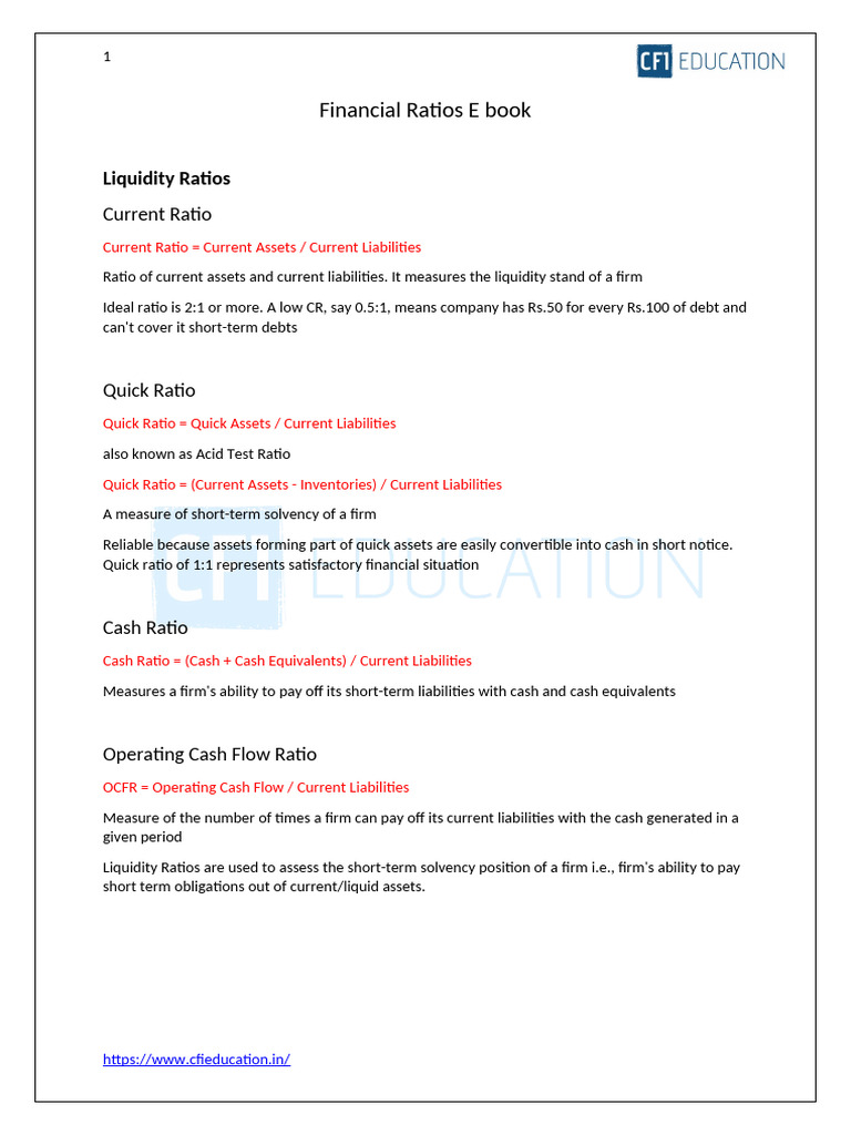 Financial Ratios E Book v1 | PDF | Dividend | Equity (Finance)