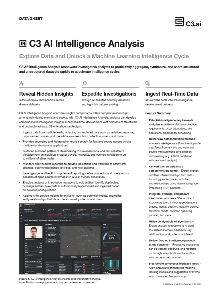 2023 C3 AI Intelligence Analysis DataSheet | PDF | Artificial Intelligence | Intelligence (AI ...