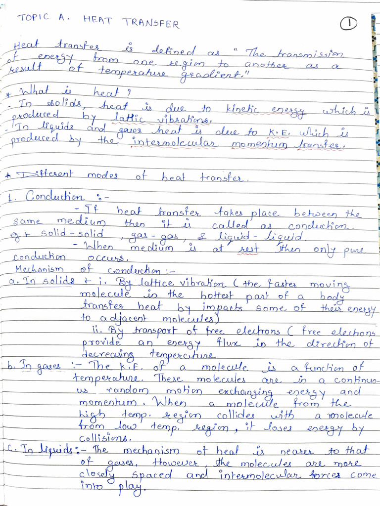 A.Intro To HT | PDF | Physical Sciences | Thermodynamics