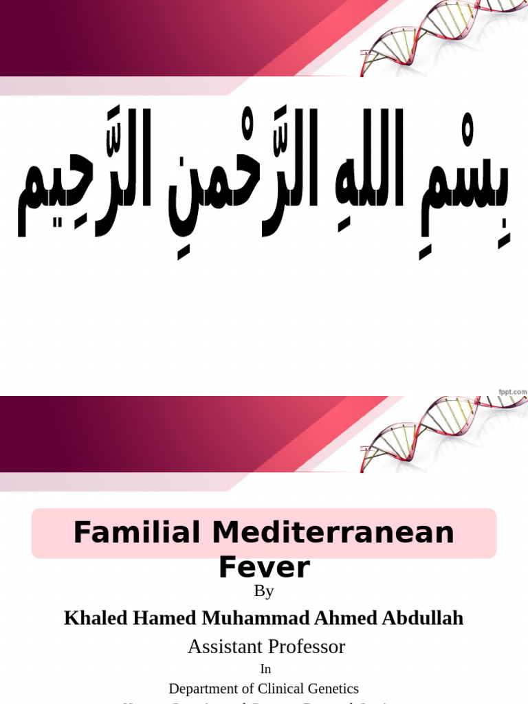 FMF Presentation | PDF | Medicine | Medical Specialties