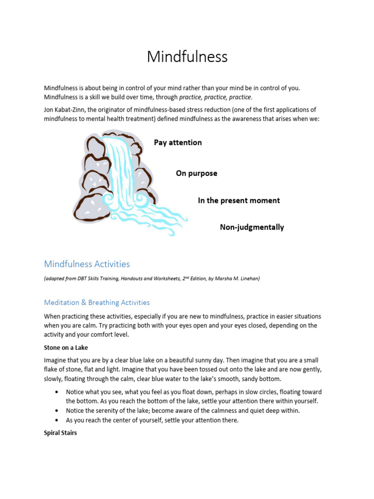 Mindfulness Activities | PDF | Mindfulness | Breathing