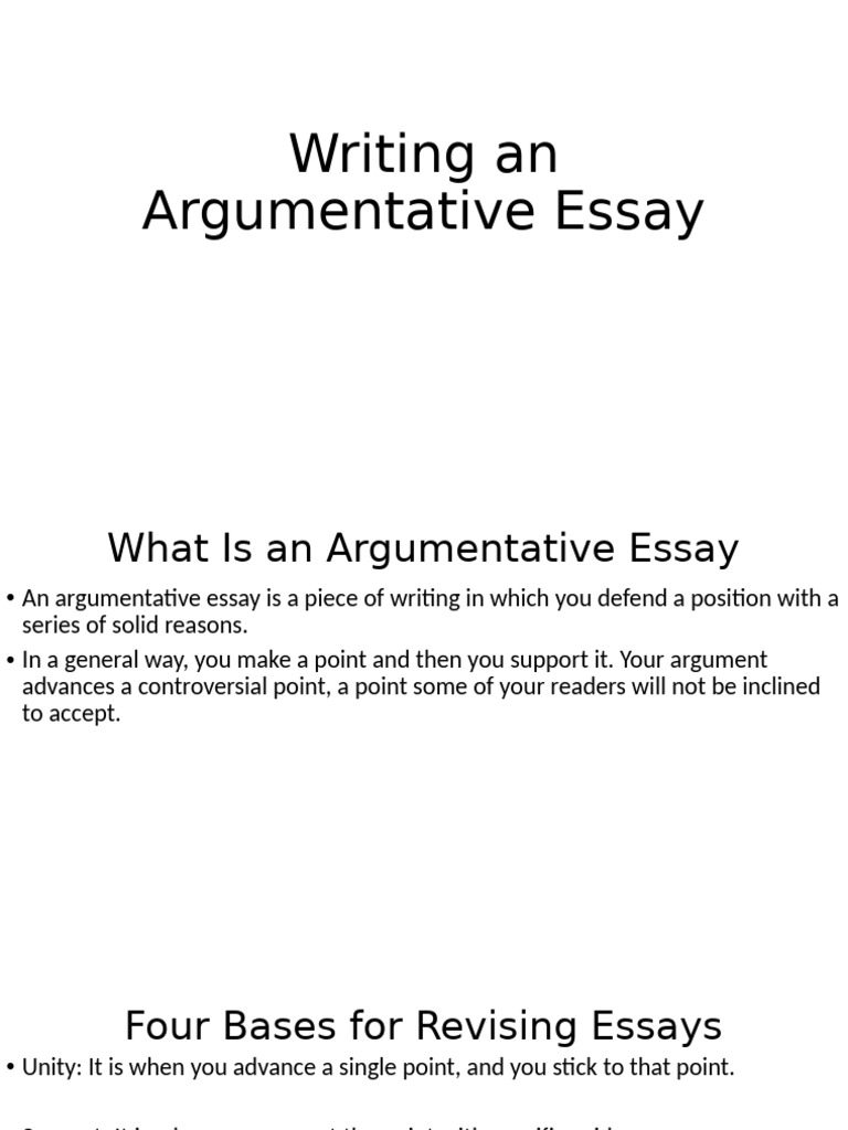 Guide to Writing Argumentative Essays | PDF | Adolescence | Essays