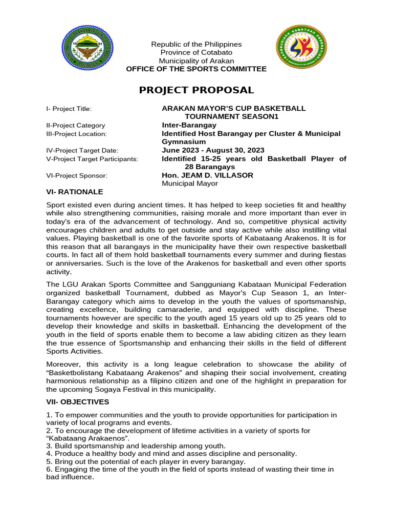 SK Fed Sports Project Proposal | PDF