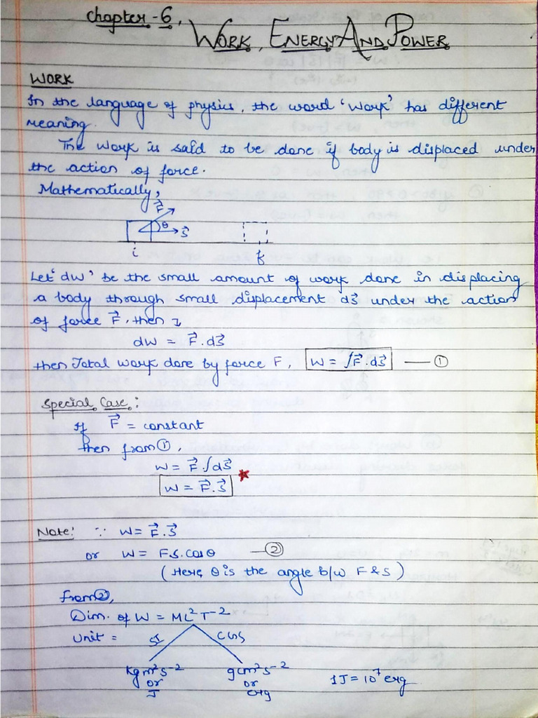 5 - Work, Energy and Power | PDF