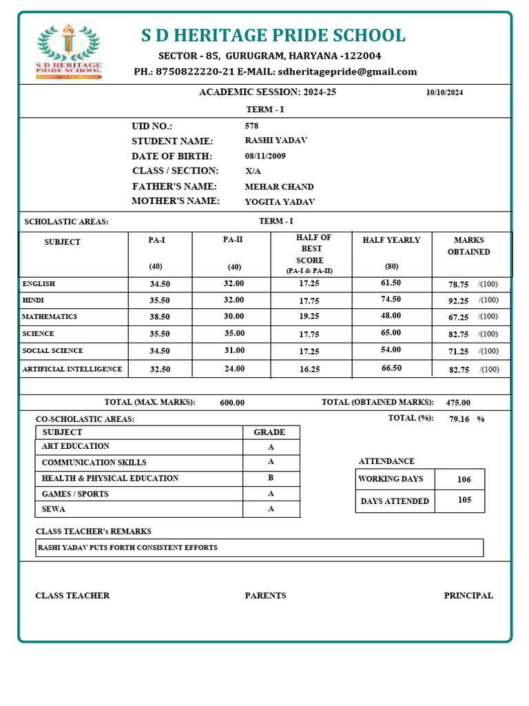 RASHI YADAV-2resuot | PDF | Science