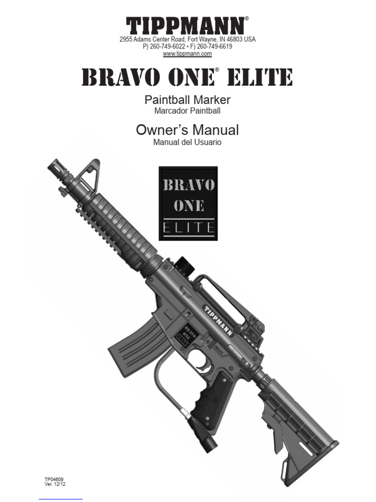 Bravo One Elite Paintball Marker Manual | PDF | Trigger (Firearms ...