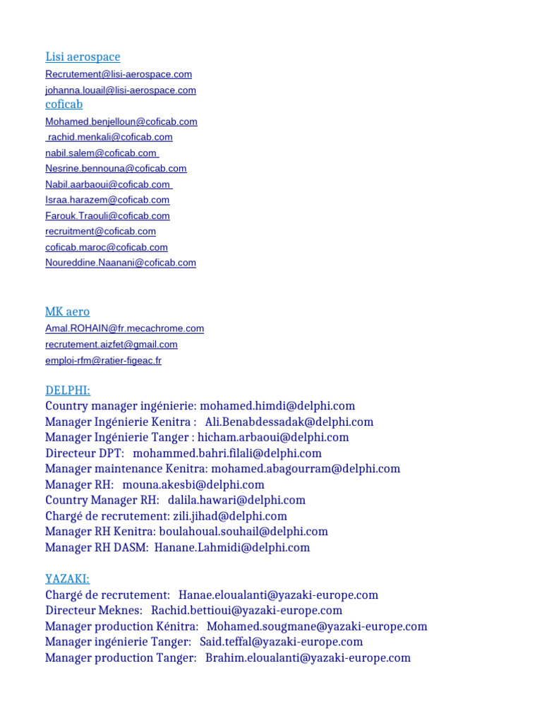 T 233 L 233 Charger Base de Donn 233 e Excel Emails Adresses de 3000 Entreprises Marocaines ...