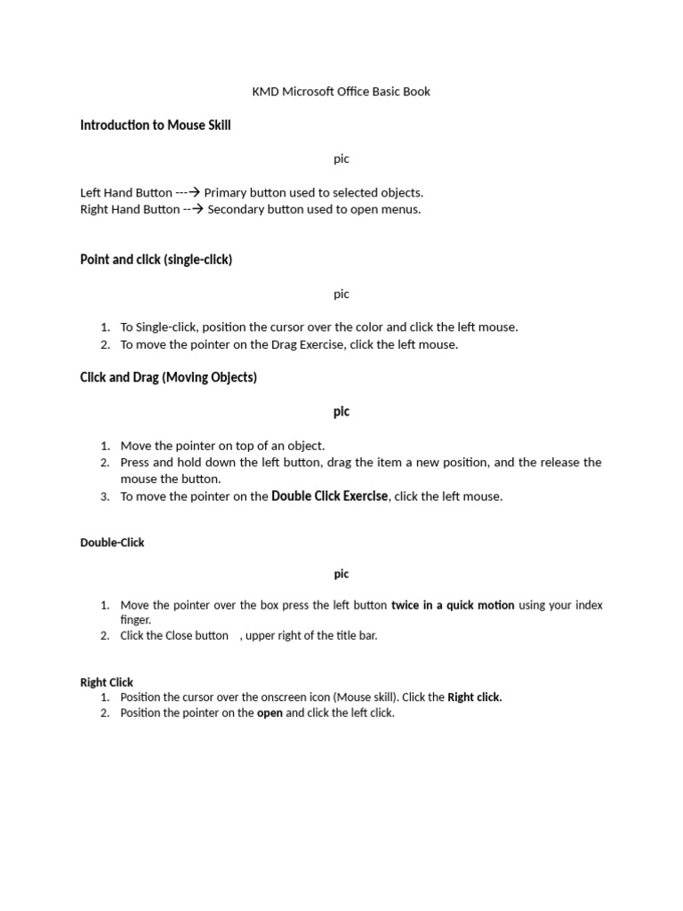 KMD Microsoft Office Basic Book | PDF