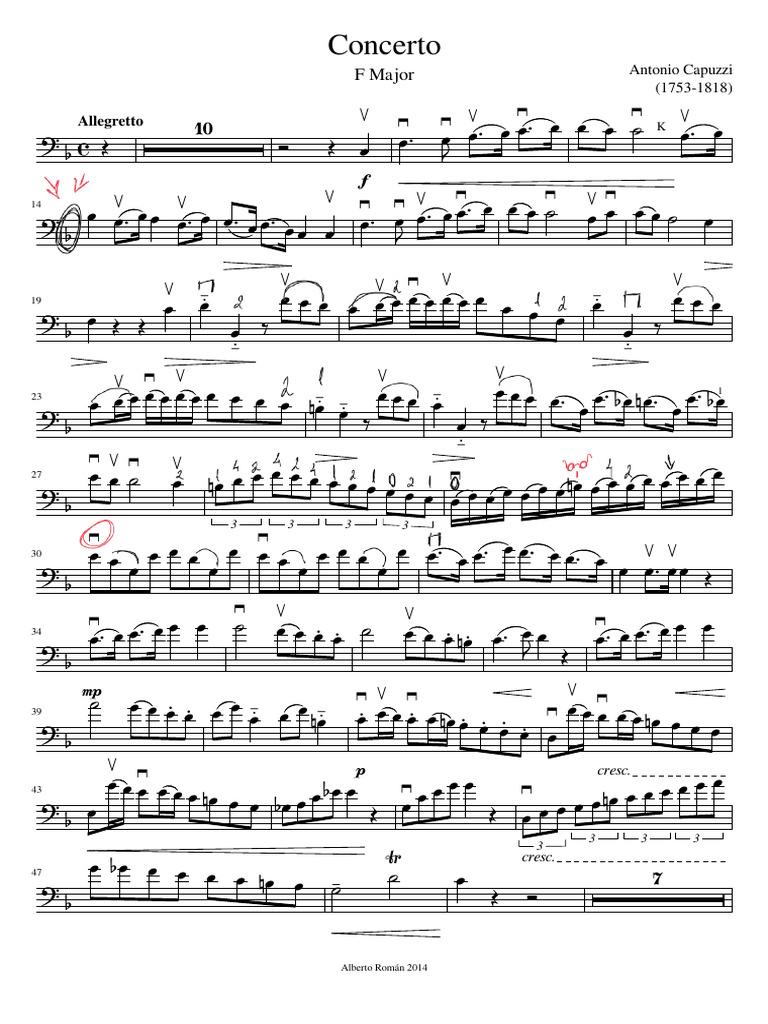 Concerto For The Double Bass - Antonio Capuzzi | PDF