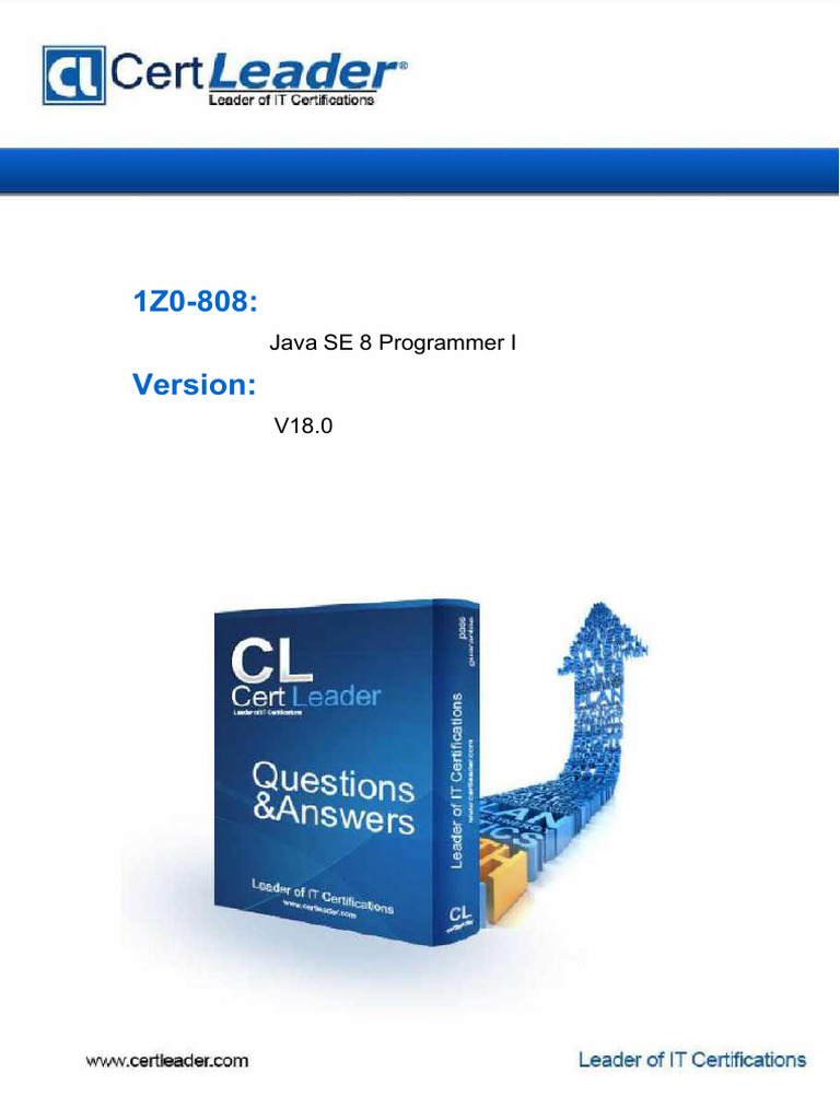 Java SE 8 Programmer I Sertifikasyon Soruları OcaV18 (Last ... Java SE 8 Programmer I Sertifikasyon Soruları OcaV18 (Last ...