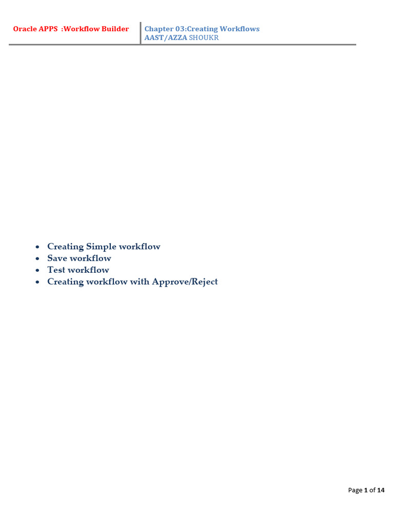 Chapter27 Oracle Workflow Builder 03 Creating Workflows Pdf Workflow Computing 