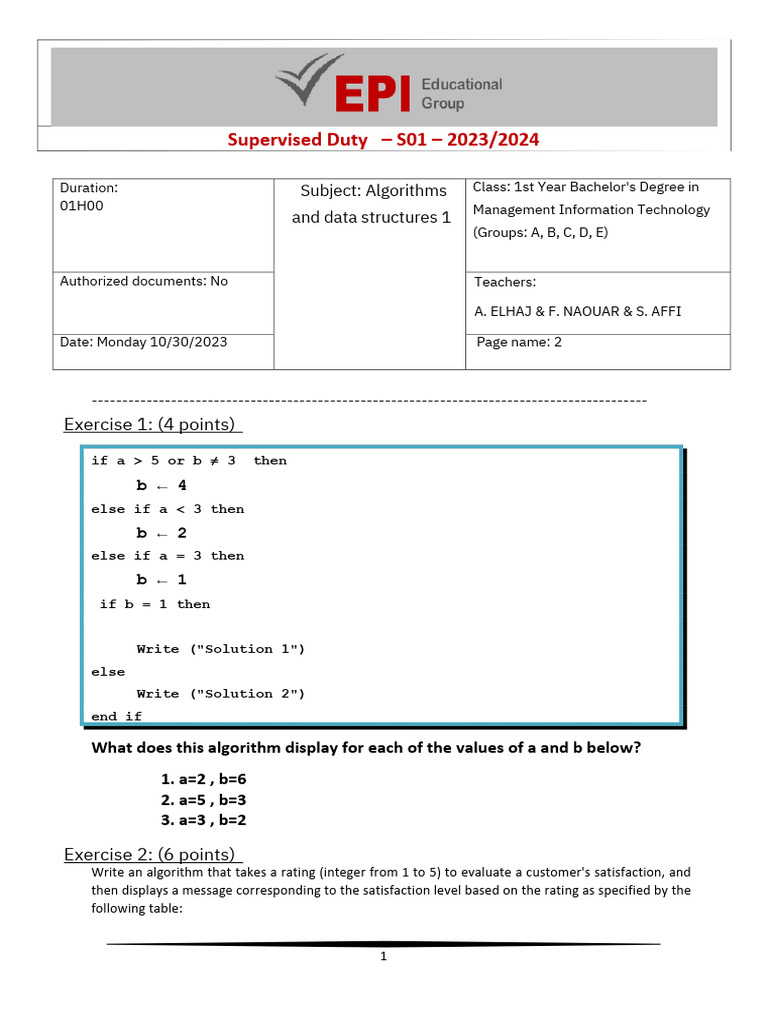 DS Algo 2023 2024 - Final PDF | PDF