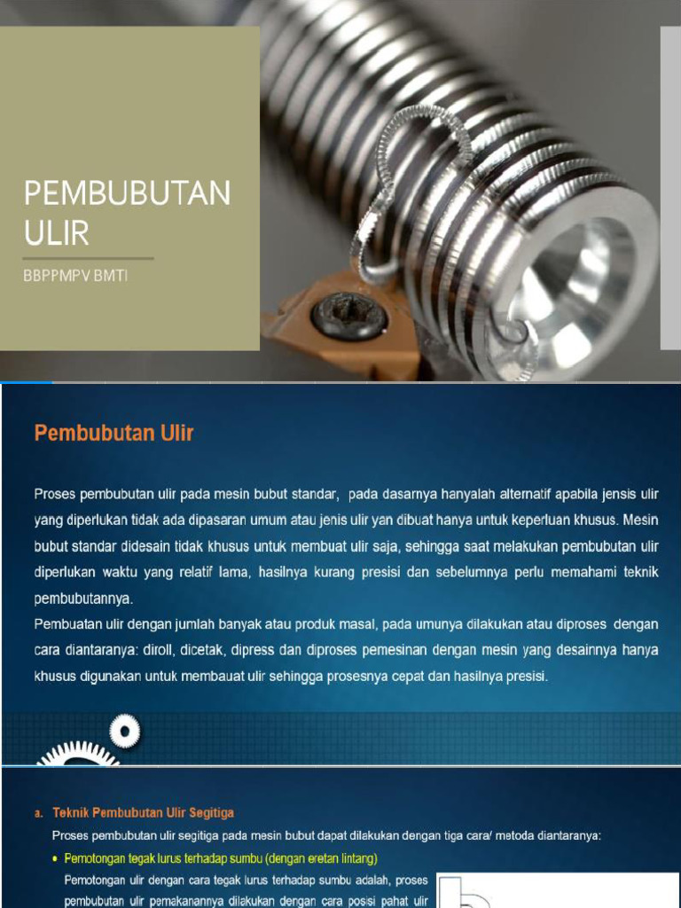 Training Pembubutan Ulir | PDF