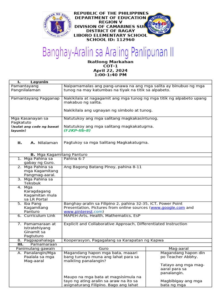 COT 2022 2023 2nd Quarter | PDF