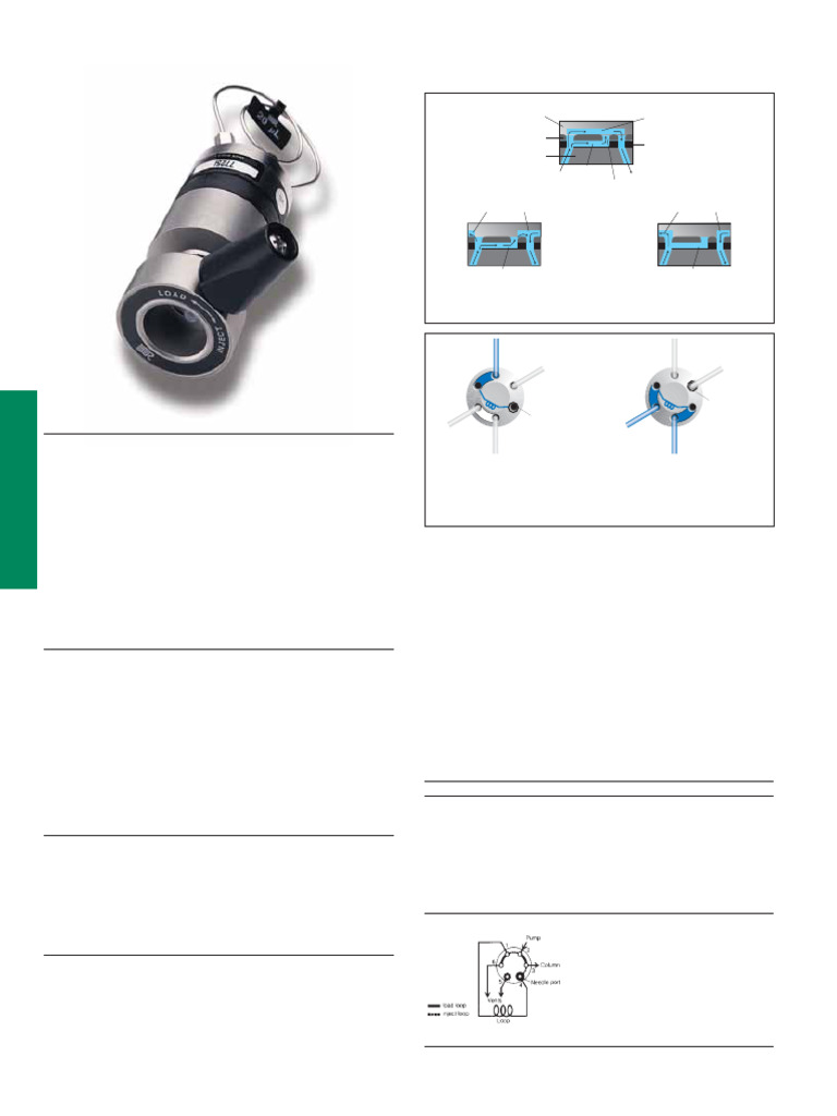 Rheodyne Manual Sample Injector Valves | PDF | Valve | Fuel Injection