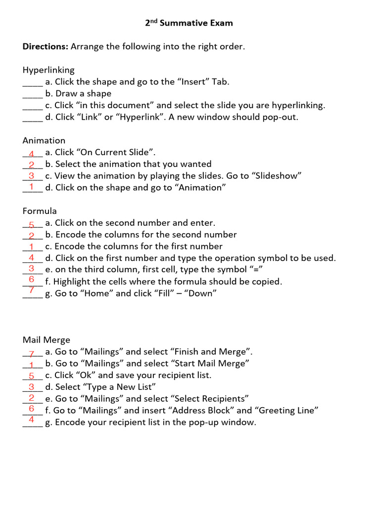 2nd Summative Exam For em Tech | PDF | Hyperlink | Software